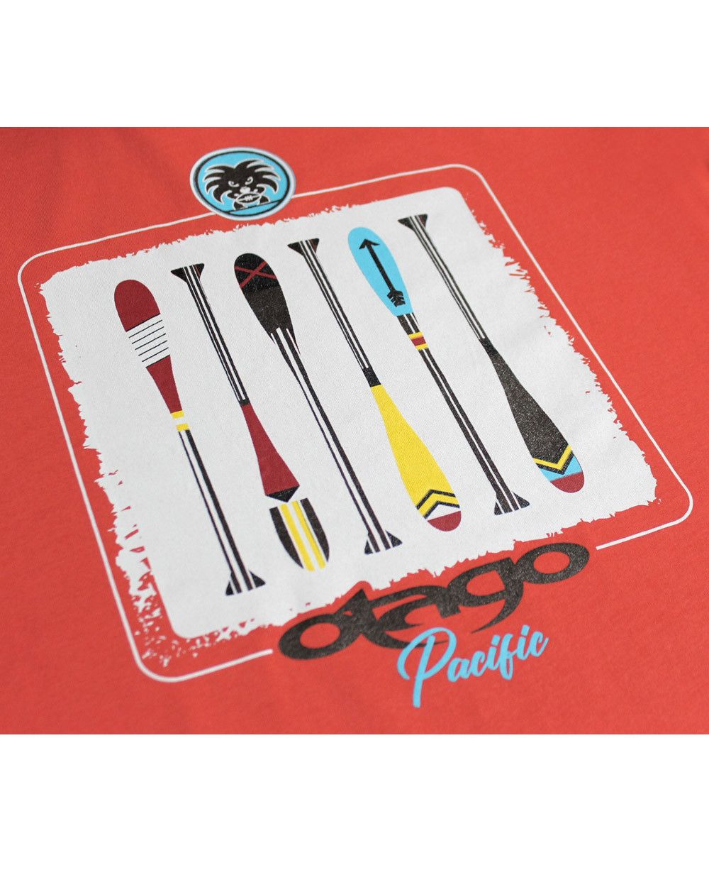 Tshirt Paddle Otago Rugby Orange Paprika Coton Bio Homme