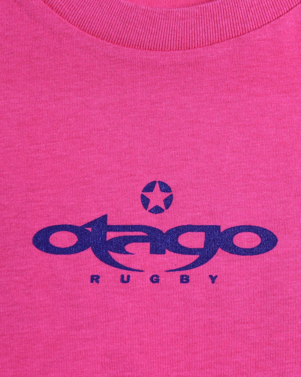 Tee shirt Flower Otago rugby coton framboise raspberry sorbet pour homme